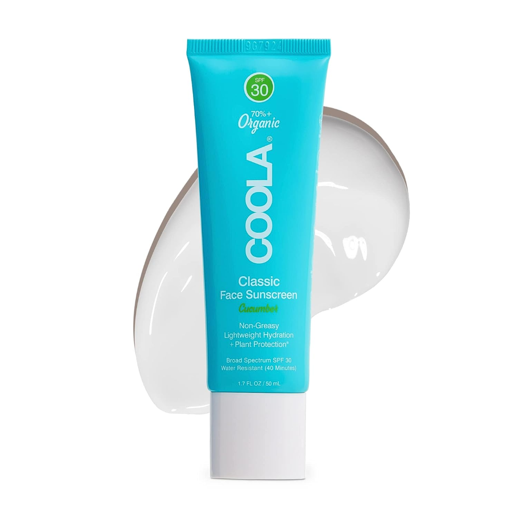 COOLA Classic Face Organic Sunscreen Lotion SPF 30 - Cucumber – Natural ...