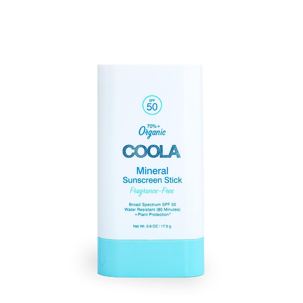COOLA Mineral Organic Sunscreen Stick SPF 50 - Fragrance Free – Natural ...